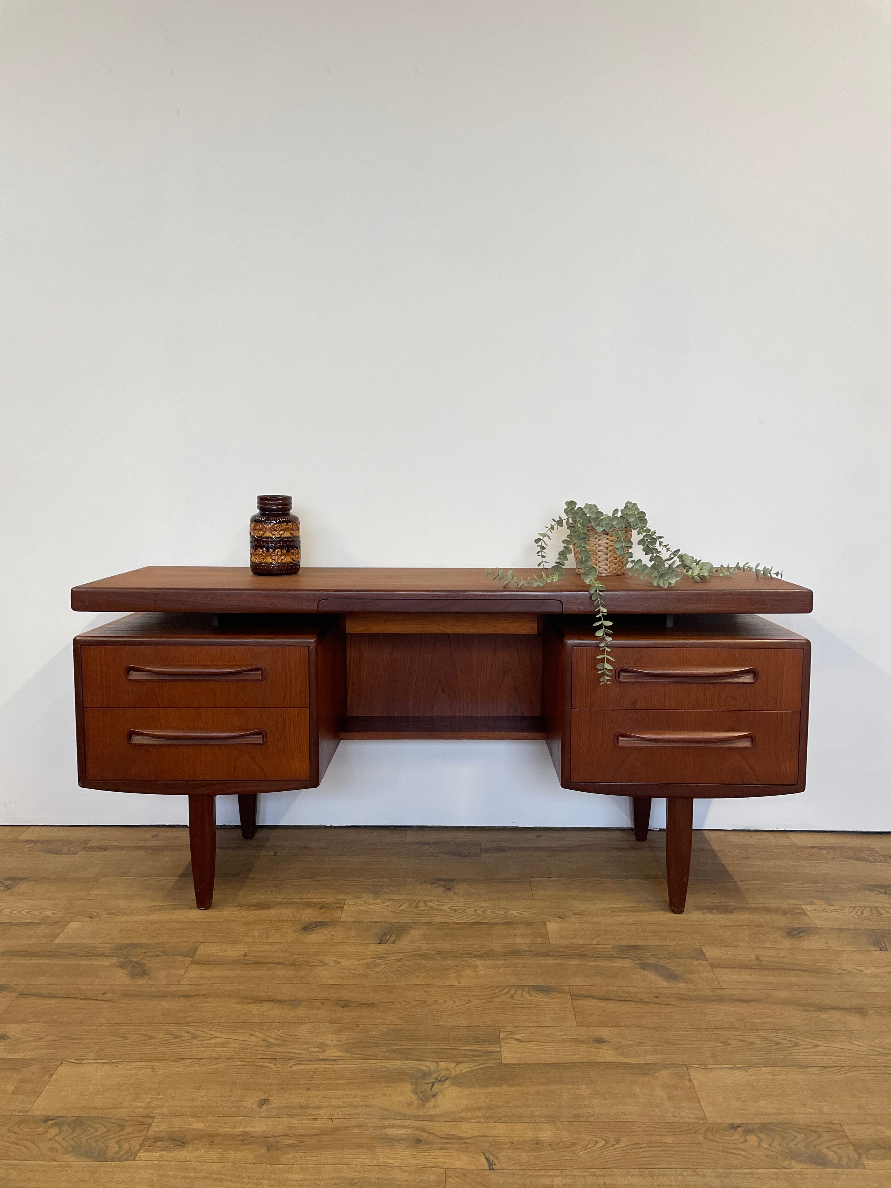 G Plan Fresco Range Desk or Dressing Table with Floating Top - Teak ...